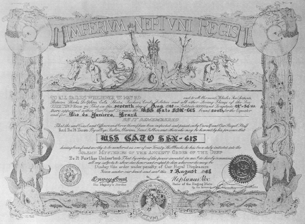 The Shellback Certificate